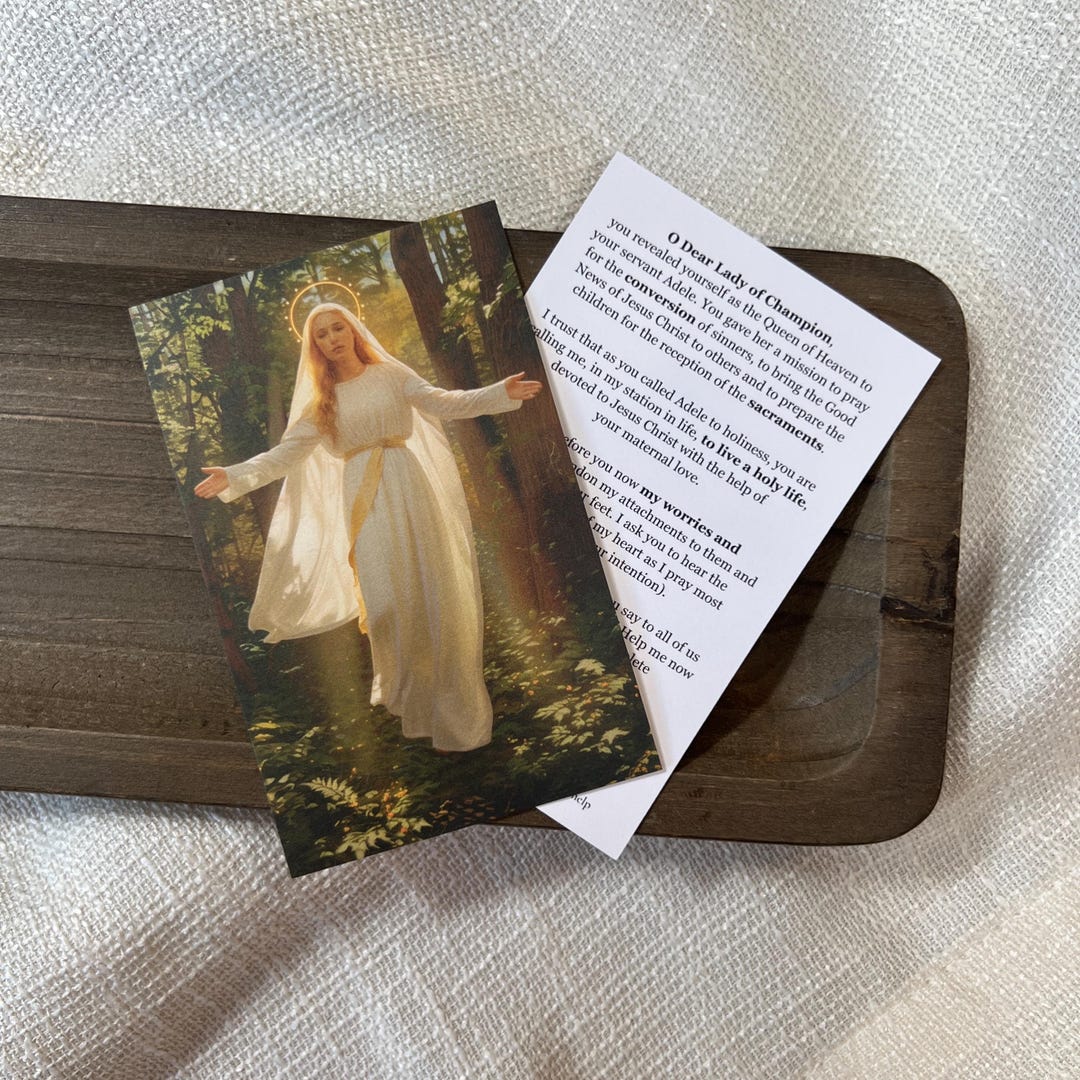 PRAYER CARD Our Lady of Champion, Our Lady of Good Help, Catholic ...