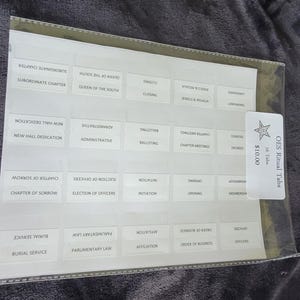 Order of Eastern Star (OES) Ritual Tabs - Etsy