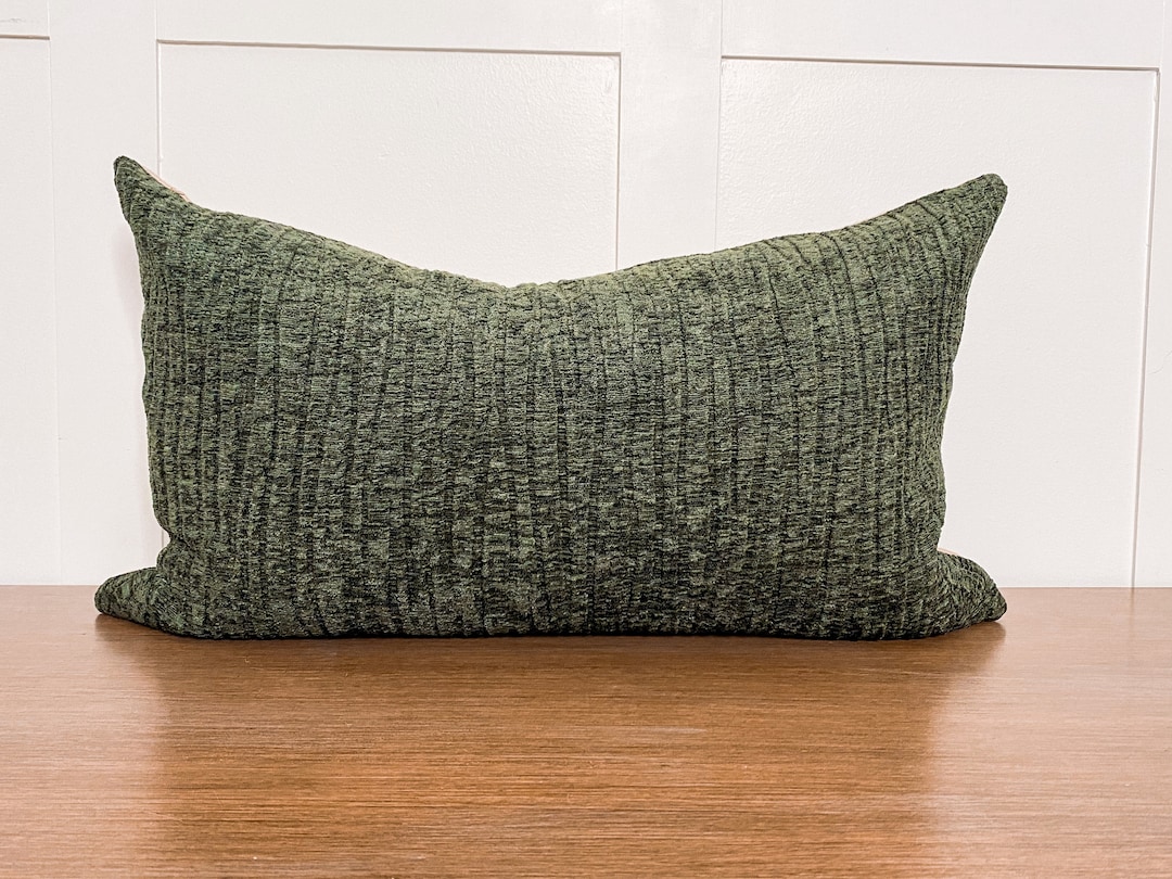 Throw Pillow | Dark Green Velvet Pillow | Winter Pillow | Holiday ...