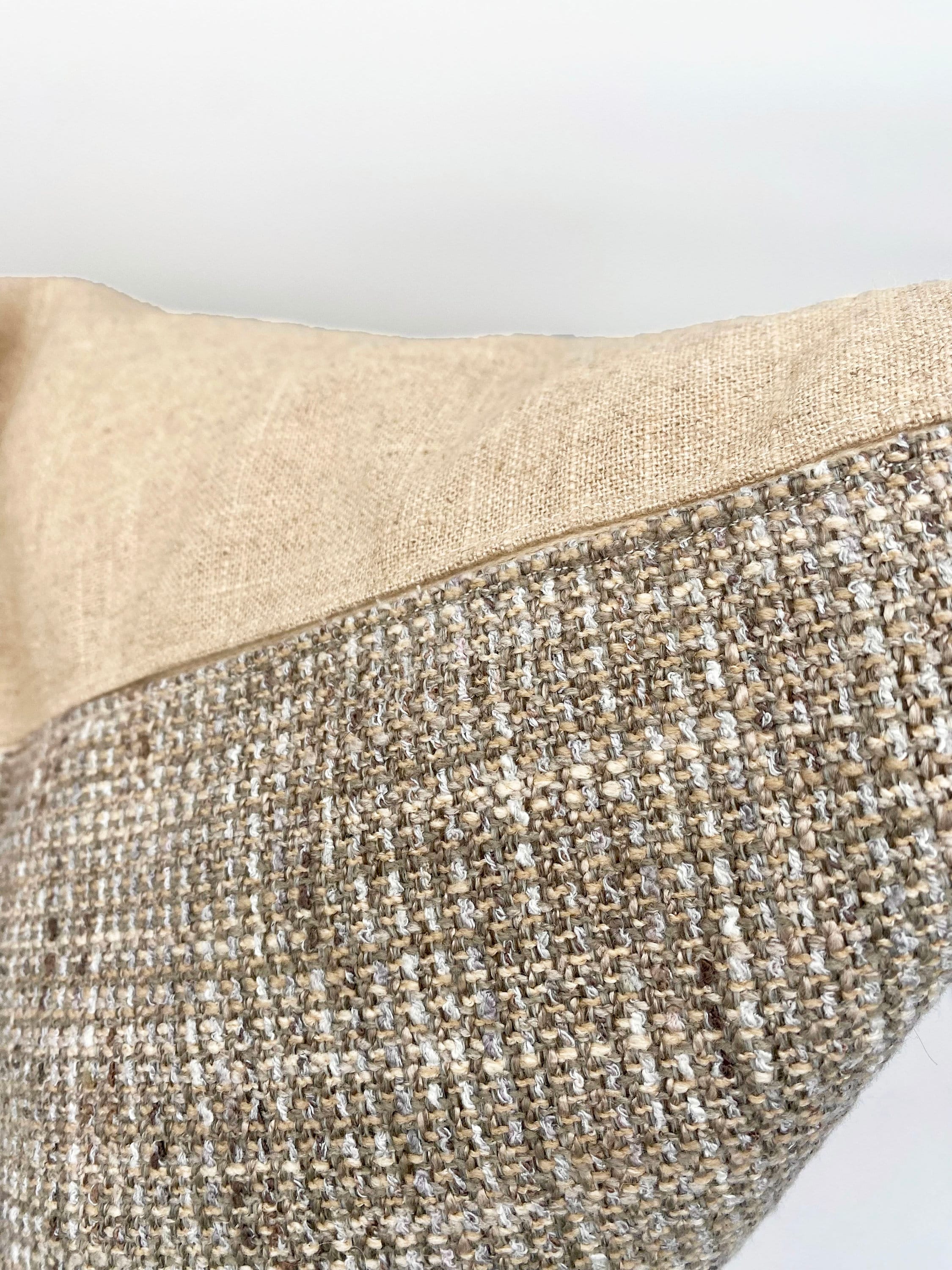 Throw Pillows | Greige Woven Pillow | Neutral Tweed Pillow | Handmade ...