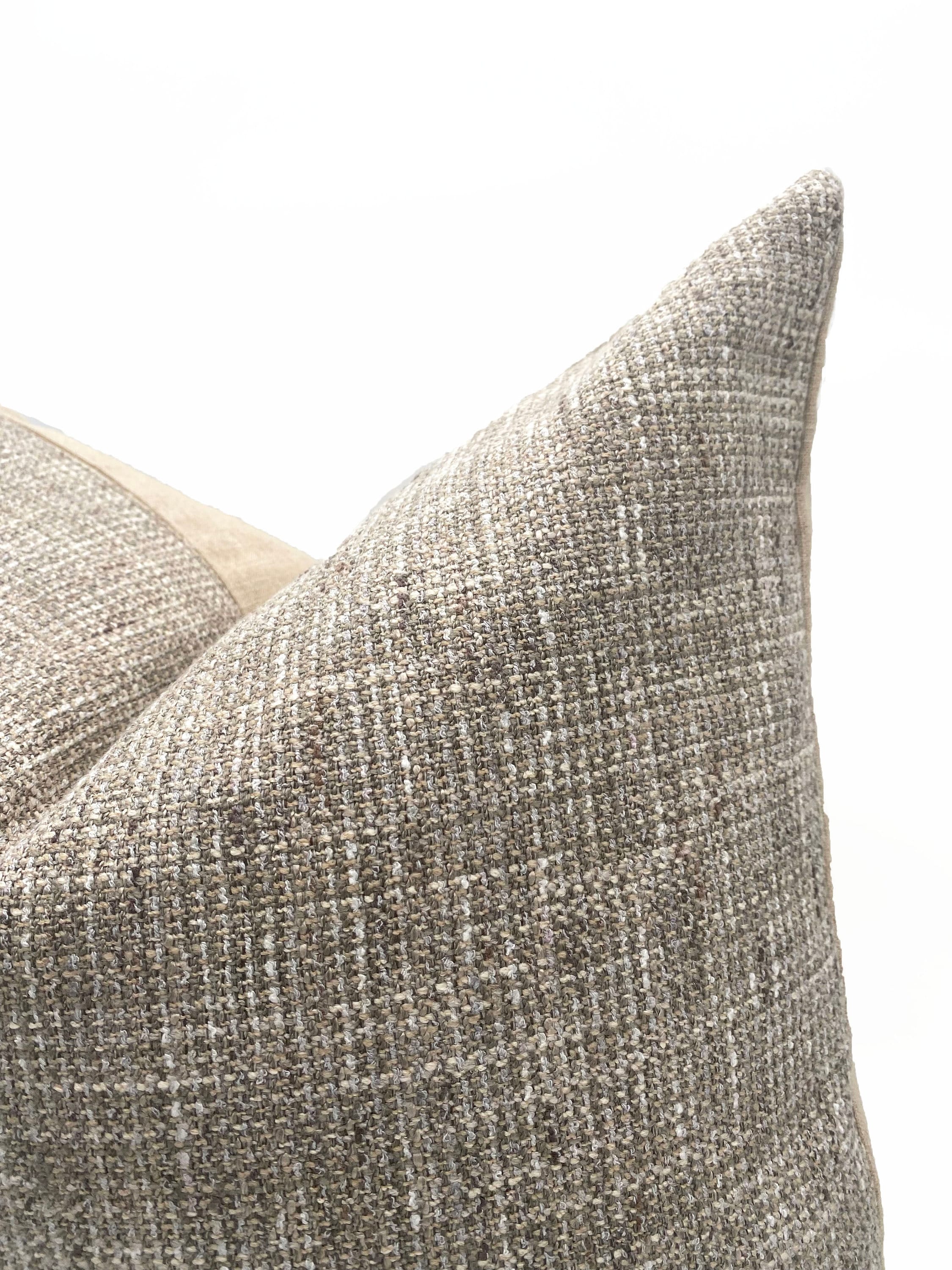 Throw Pillows | Greige Woven Pillow | Neutral Tweed Pillow | Handmade ...