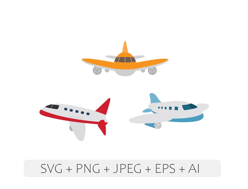 AIRPLANE SET SVG Airplane Bundle Transportation Clip Art - Etsy