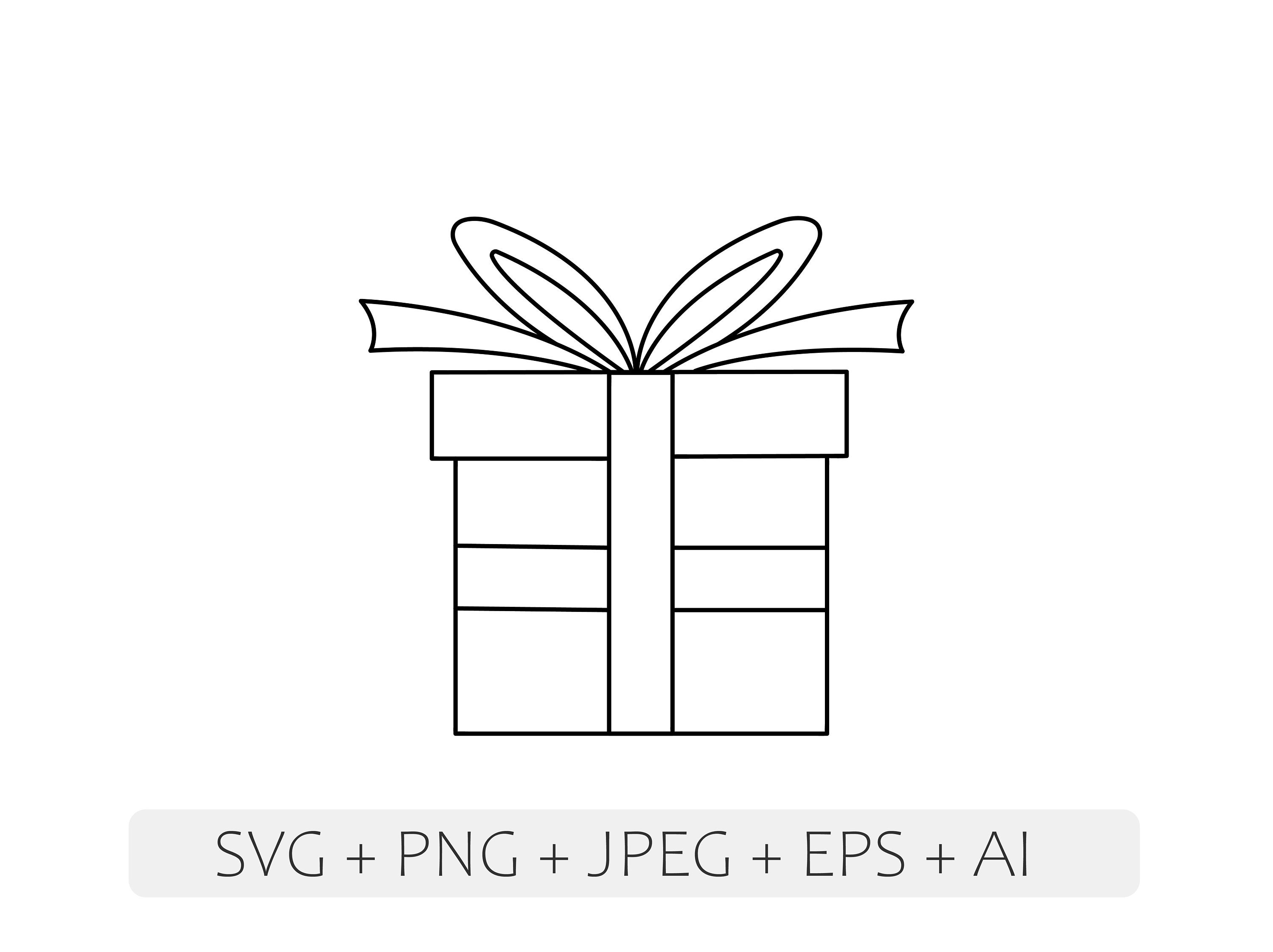 Square Present Box Clipart Gift Box Clipart Gift Wrapped - Etsy