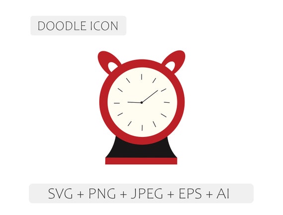 Clock Clipart Office Icon Clip Art Clock Clock Sticker - Etsy