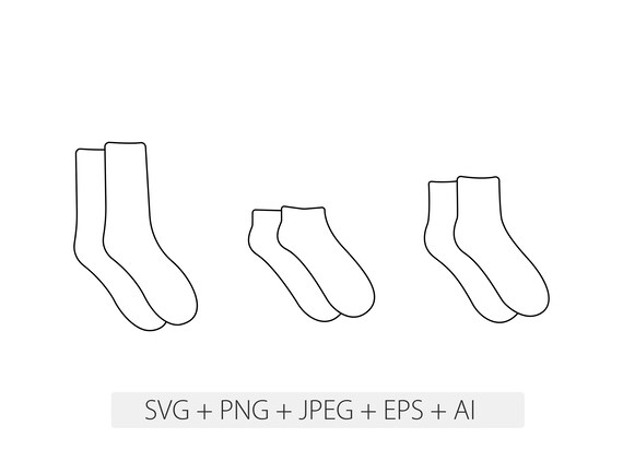Socks Clip Art Set Socks Clip Art Bundle Comfy Footies Knee Etsy