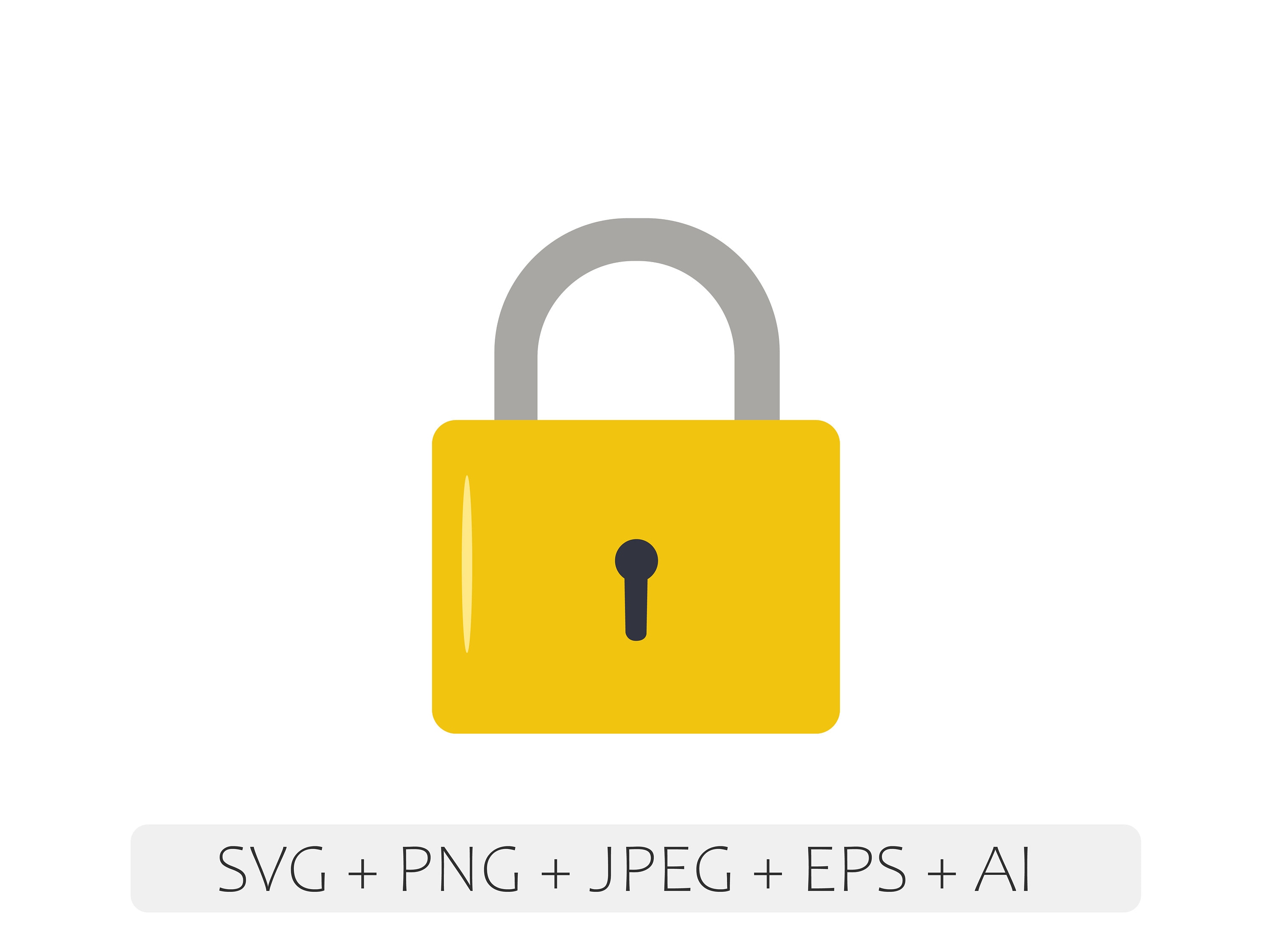 Security Icon Home Lock Clip Art Lock Clip Art Padlock Clip - Etsy