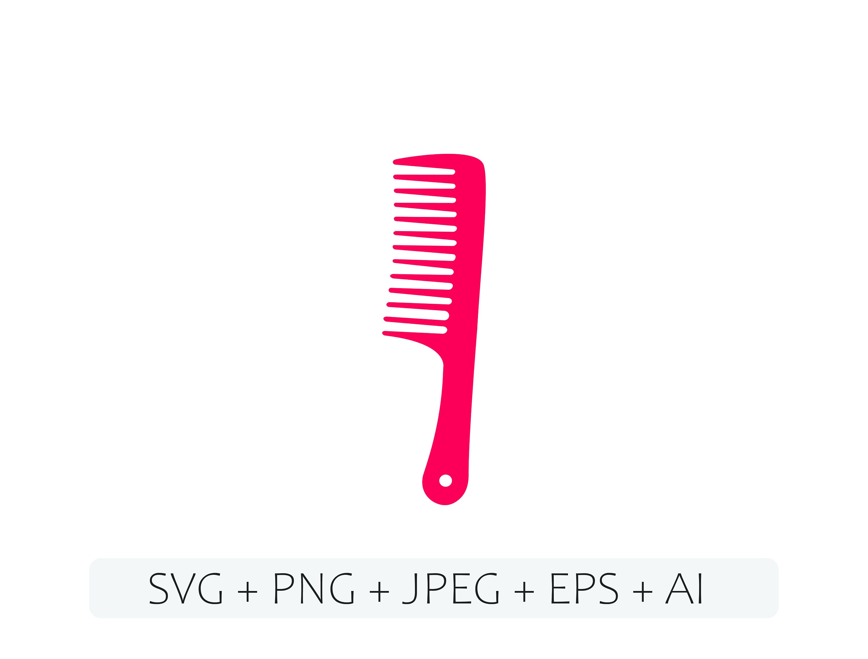 Hair Comb Clip Art Hand Comb Hair Style Tool Comb Brush - Etsy