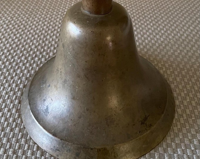 Vintage Large Brass Handbell - Etsy