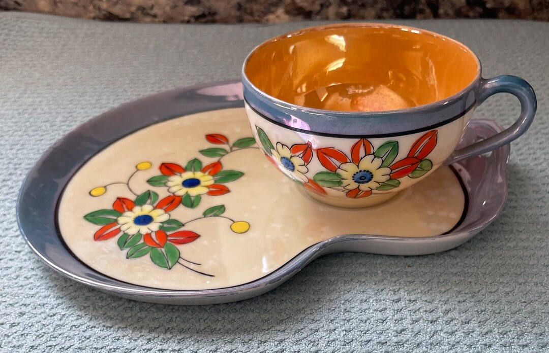 Vintage Lusterware Teacup and Snack Plate Set - Etsy