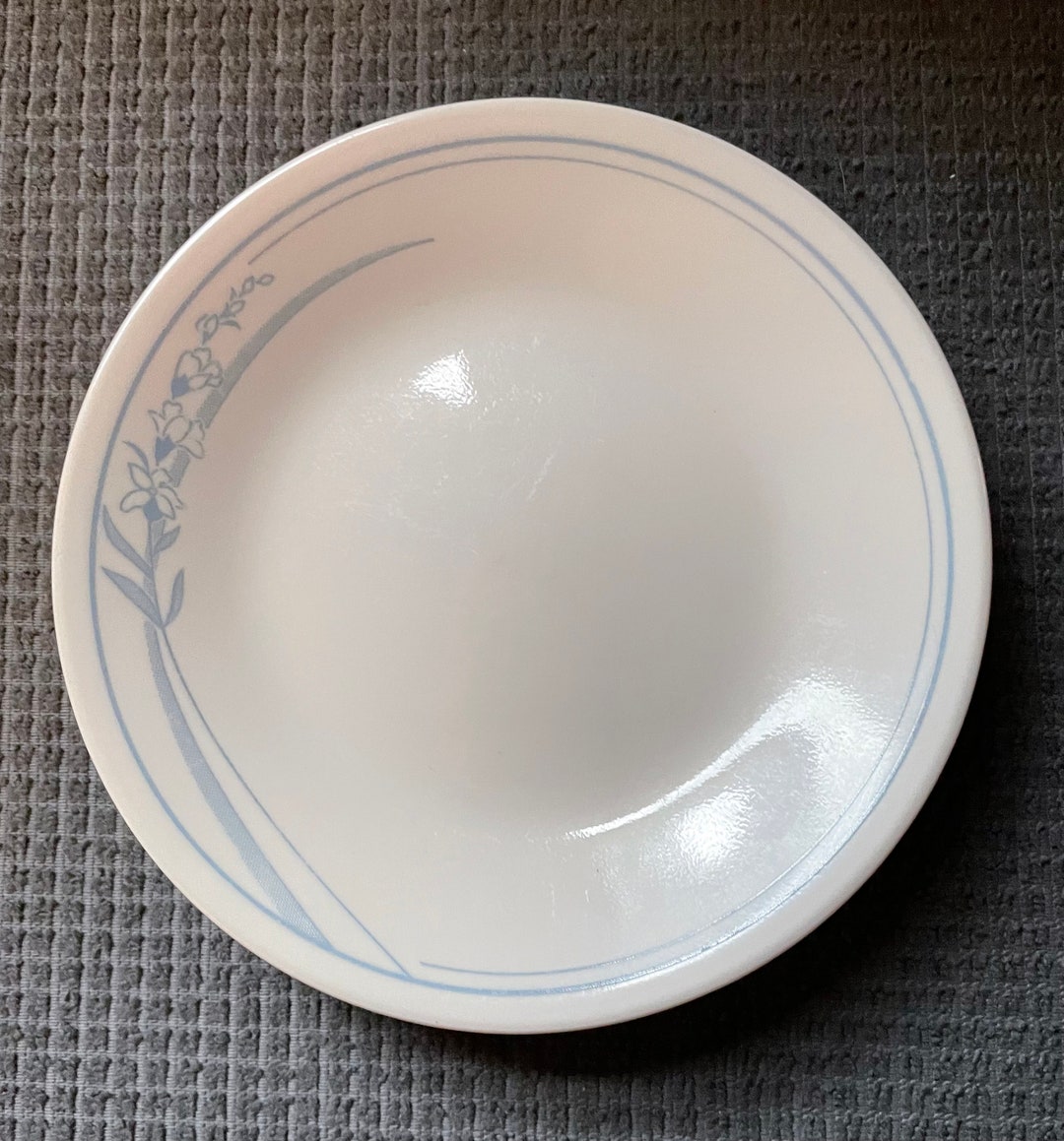 Vintage Corelle Sandstone Blue Lily Bread Plates - Set of 5 - Etsy