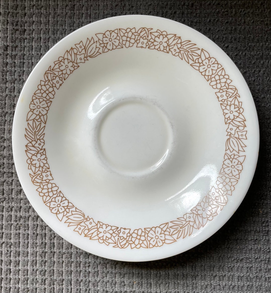 Vintage Corelle Woodland Brown Saucers - Set of 4 - Etsy