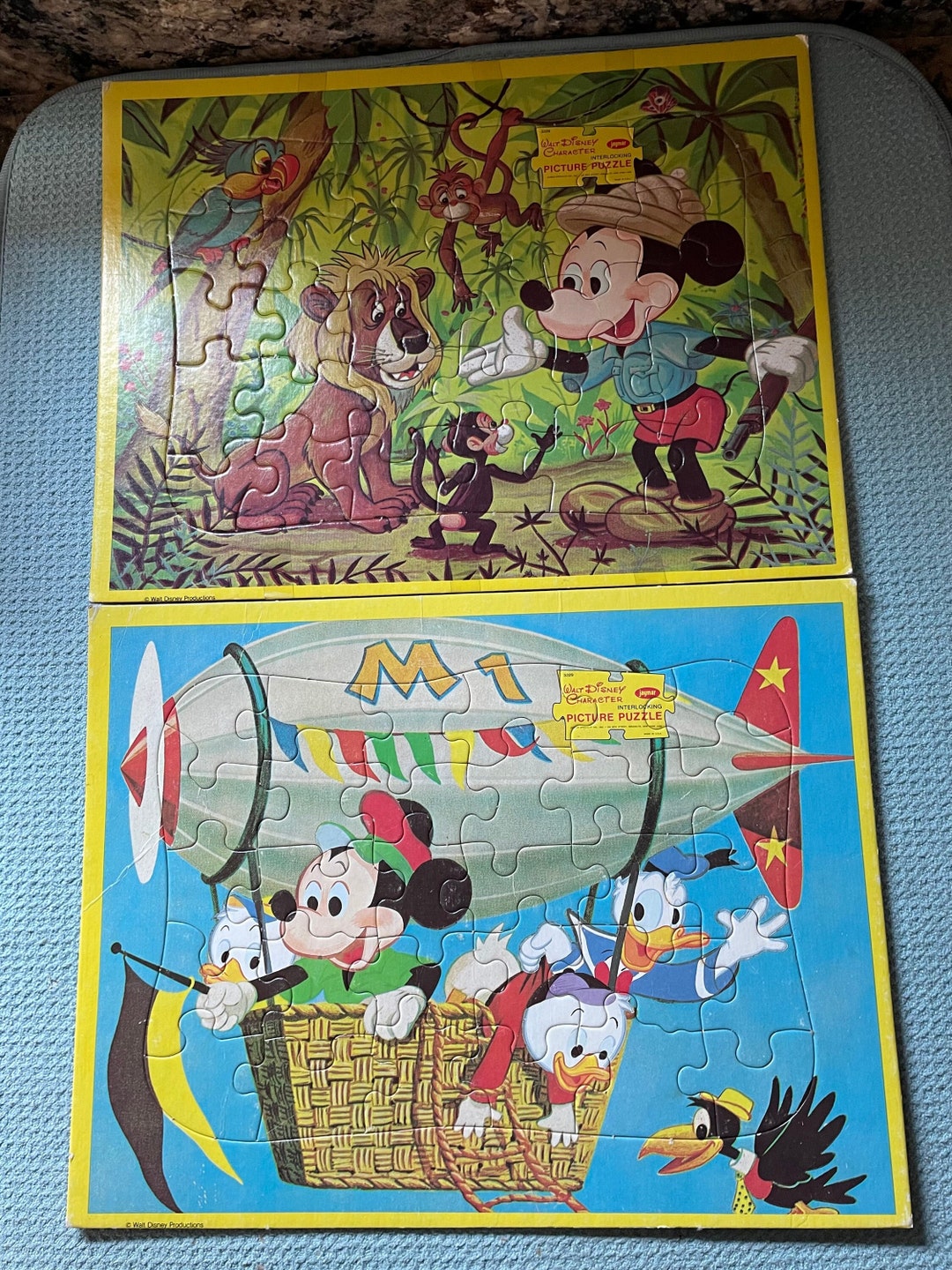 Vintage Walt Disney Mickey Mouse Interlocking Puzzles by Jaymar - Set ...