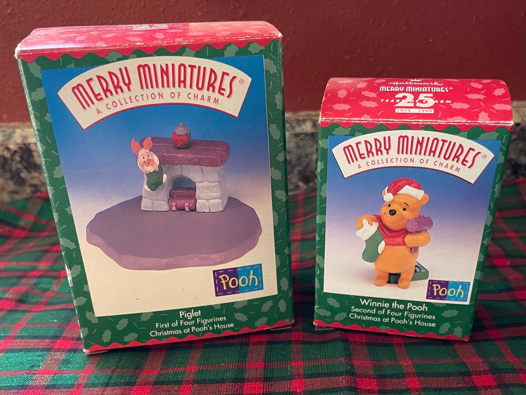 Vintage Hallmark Merry Miniatures Christmas at Pooh's House & Winnie ...