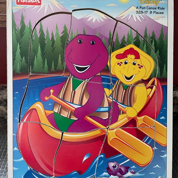 Barney Jigsaw Puzzle - Etsy