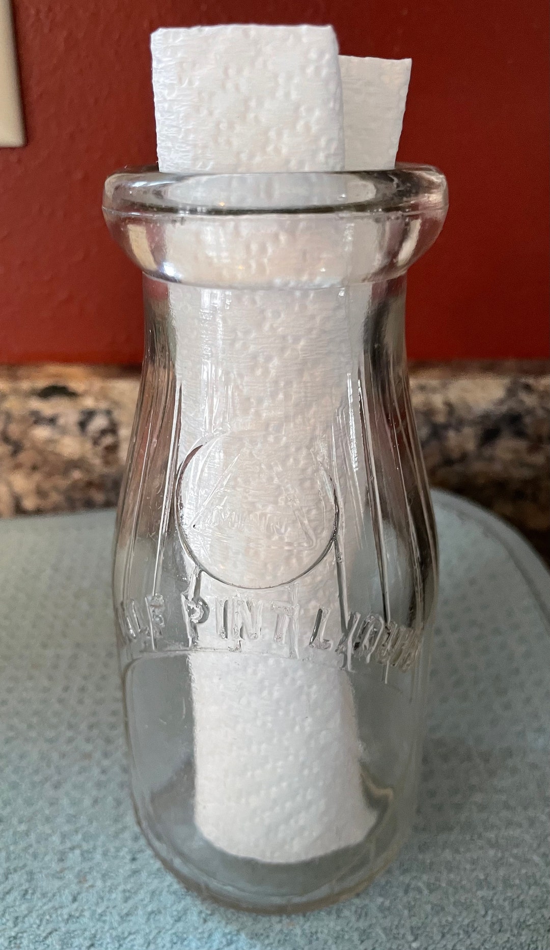 Vintage Glass Half Pint Liquid Bottle - Etsy