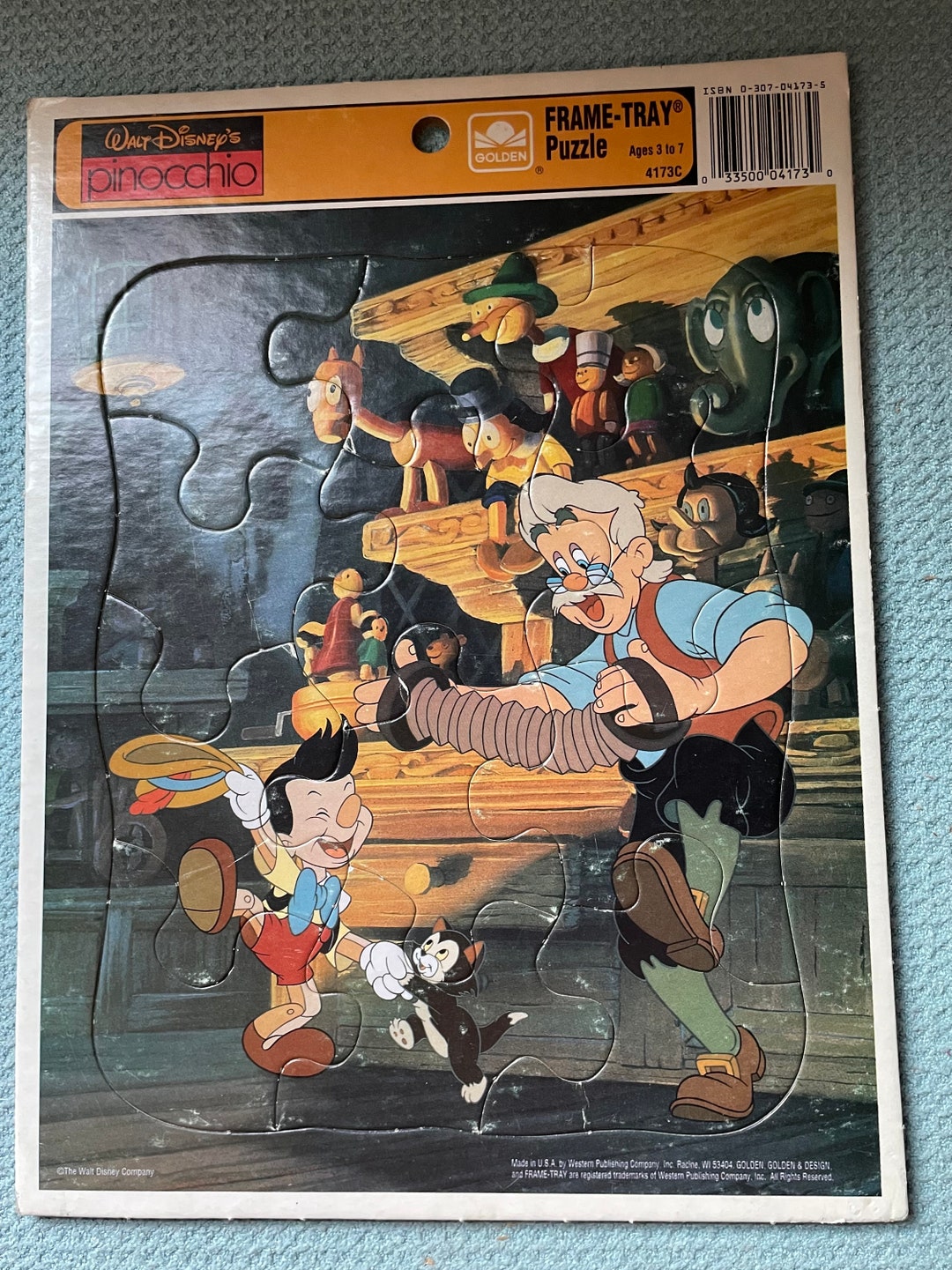 Vintage Walt Disney Pinocchio Frame Tray Puzzle - Etsy