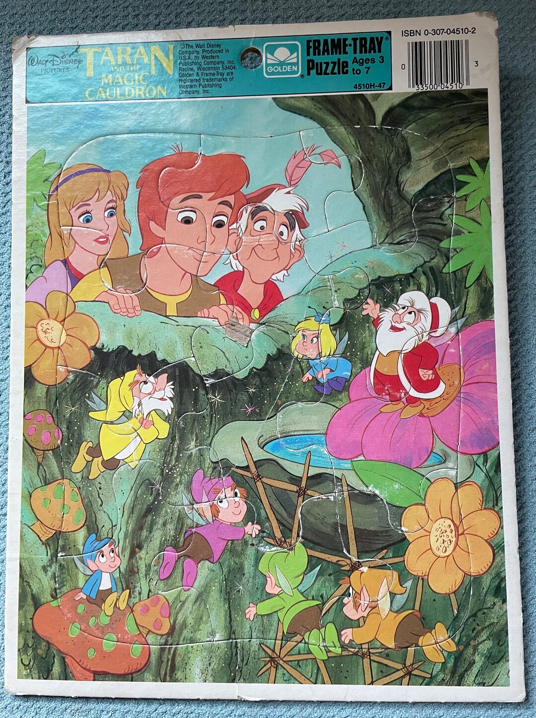 Vintage Walt Disney Taran and the Magic Cauldron 12 Piece Puzzle - Etsy