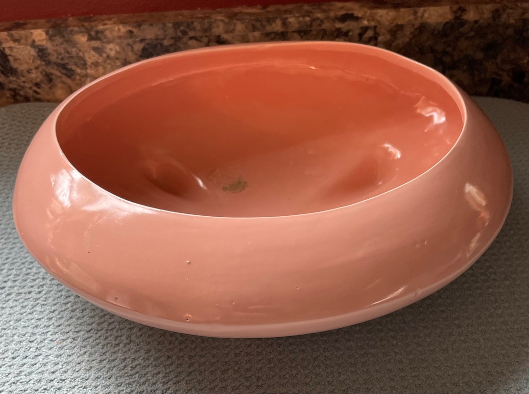Vintage MCM Pink Footed Planter - Etsy