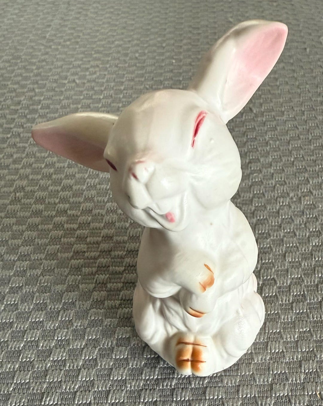 Vintage Lefton Laughing Bunny Figurine - Etsy