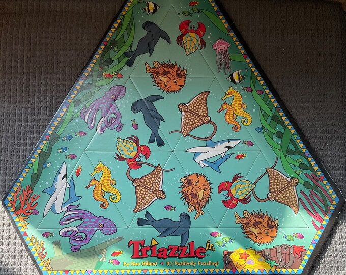 Vintage Triazzle Sea Creatures Puzzle - Etsy