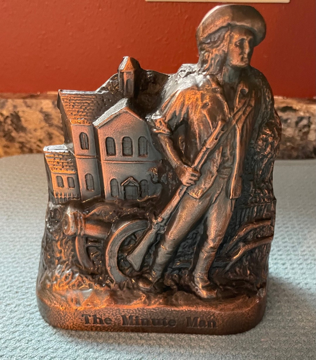 Vintage Metal Banthrico Minute Man Coin Bank - Etsy