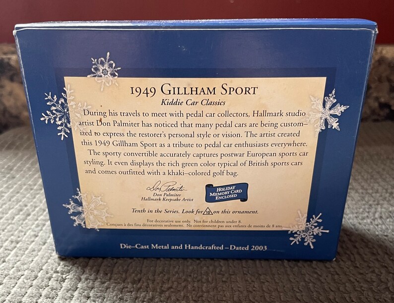 Hallmark 1949 Gillham Sport Ornament - Etsy