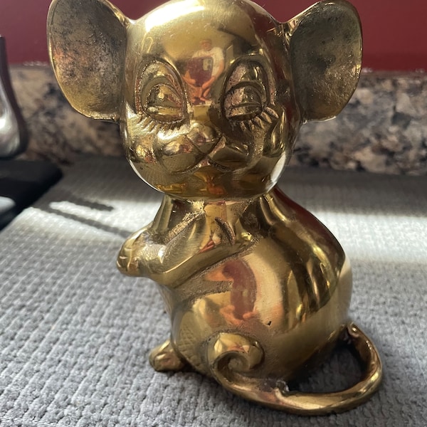 Solid Brass Mouse - Etsy