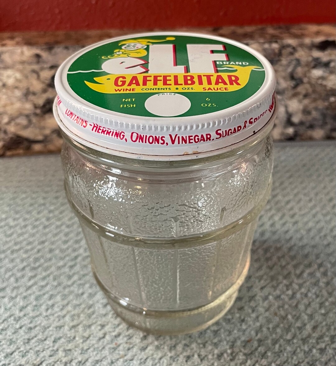 Vintage Elf Brand Gaffelbitar Jar - Etsy