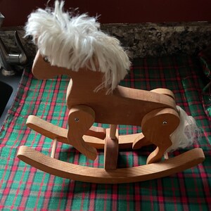 Handcrafted Small Wooden Rocking Horse - Etsy