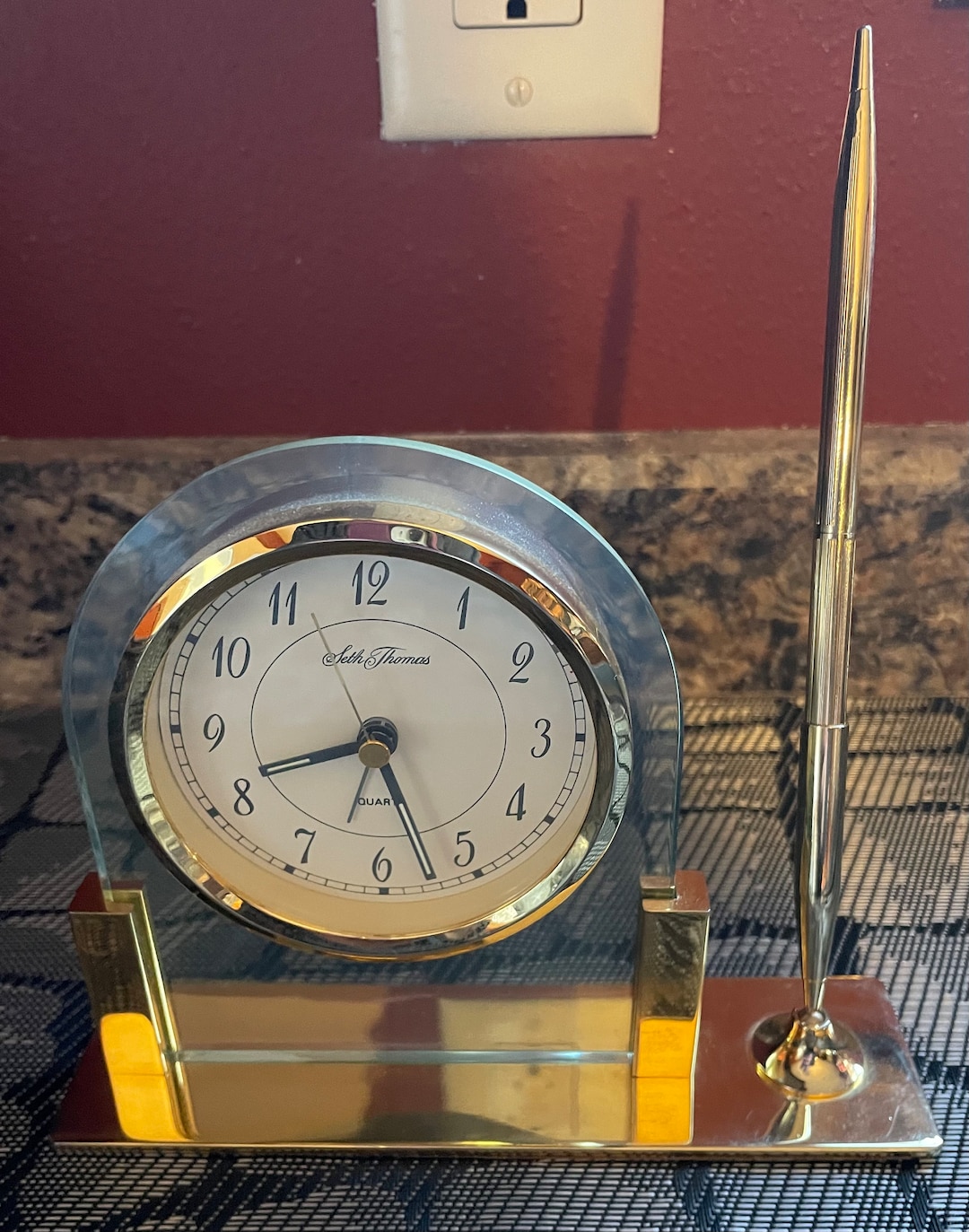 Vintage Seth Thomas Desk Alarm Clock & Pen - Etsy