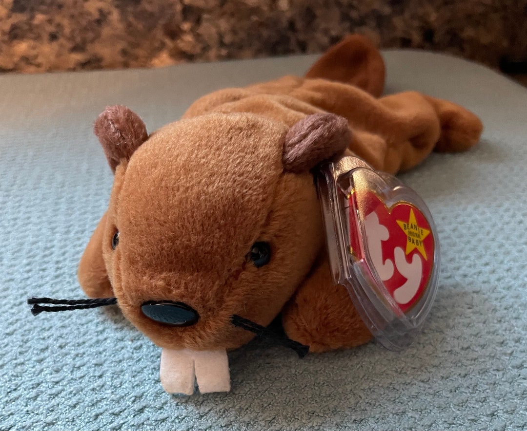 Vintage Beanie Babies Beaver Bucky - Etsy