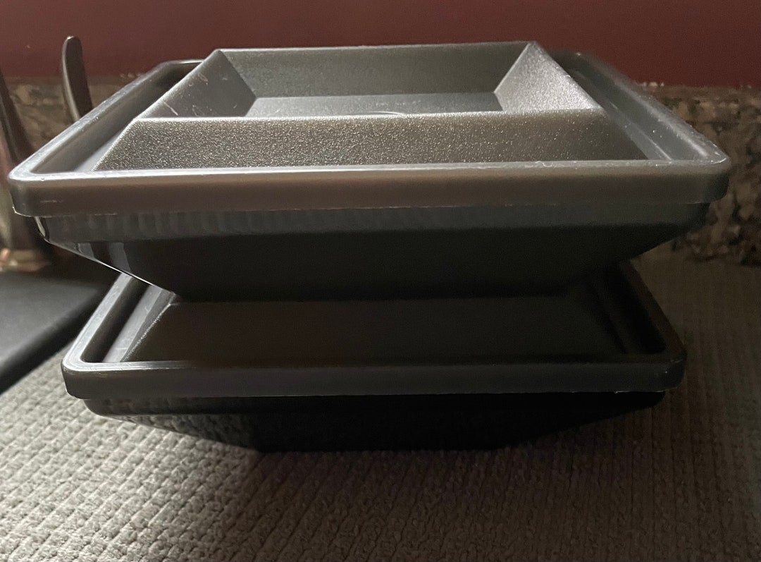 Tupperware Get Together Black Containers - Set of 2 - Etsy