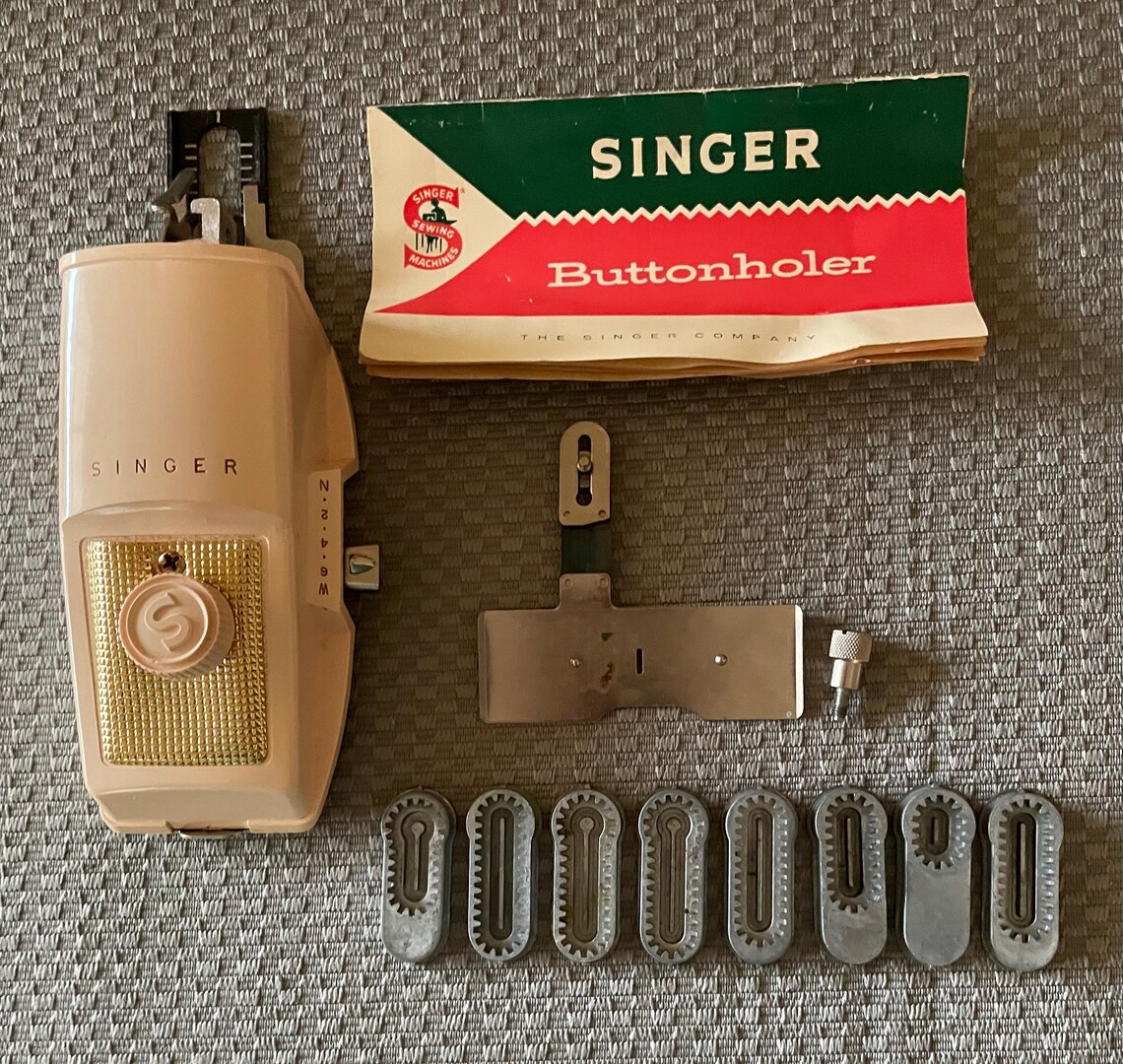 Vintage Singer Buttonholer With Attachments & Instruction Booklet - Etsy