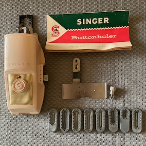 Vintage Singer Buttonholer With Attachments & Instruction Booklet - Etsy