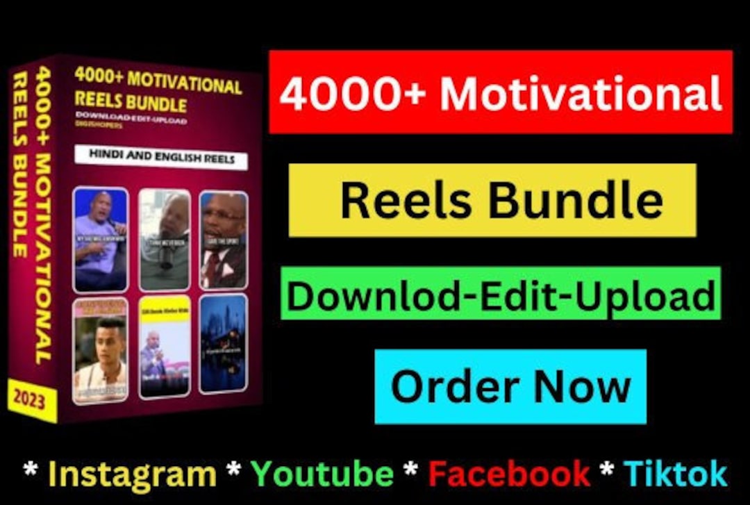 4000 Motivational Instagram Reels Bundle Youtube Shorts Viral Reels Motivational Tiktok 