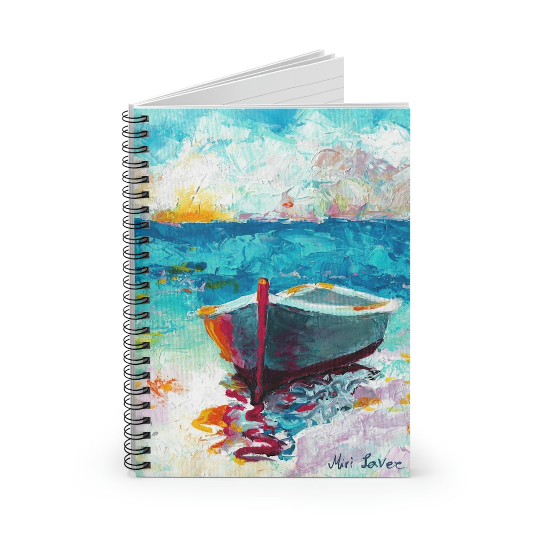 Spiral Notebook, Nautical Gift, Diary Notebook, Ruled Line Notebook ...