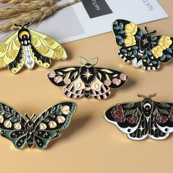 Moth Brooch - Etsy