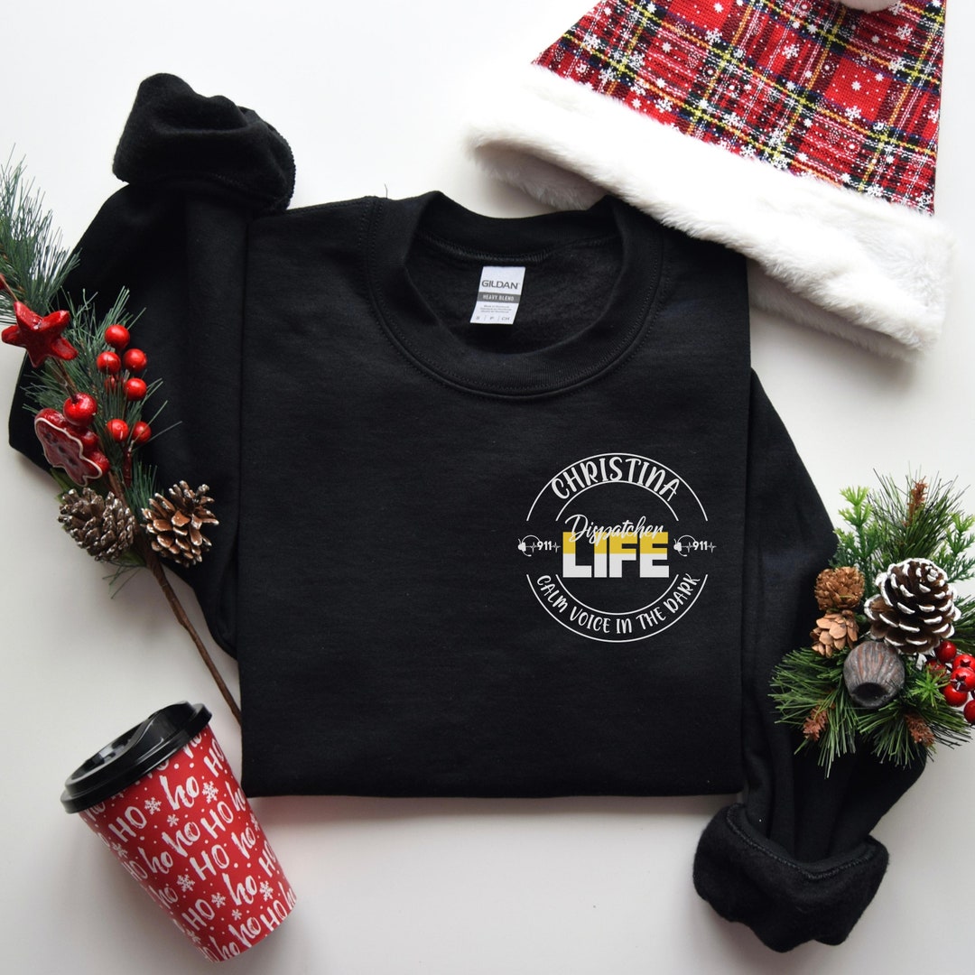 Personalized 911 Dispatcher Sweatshirt Gifts for Emergency Dispatcher ...