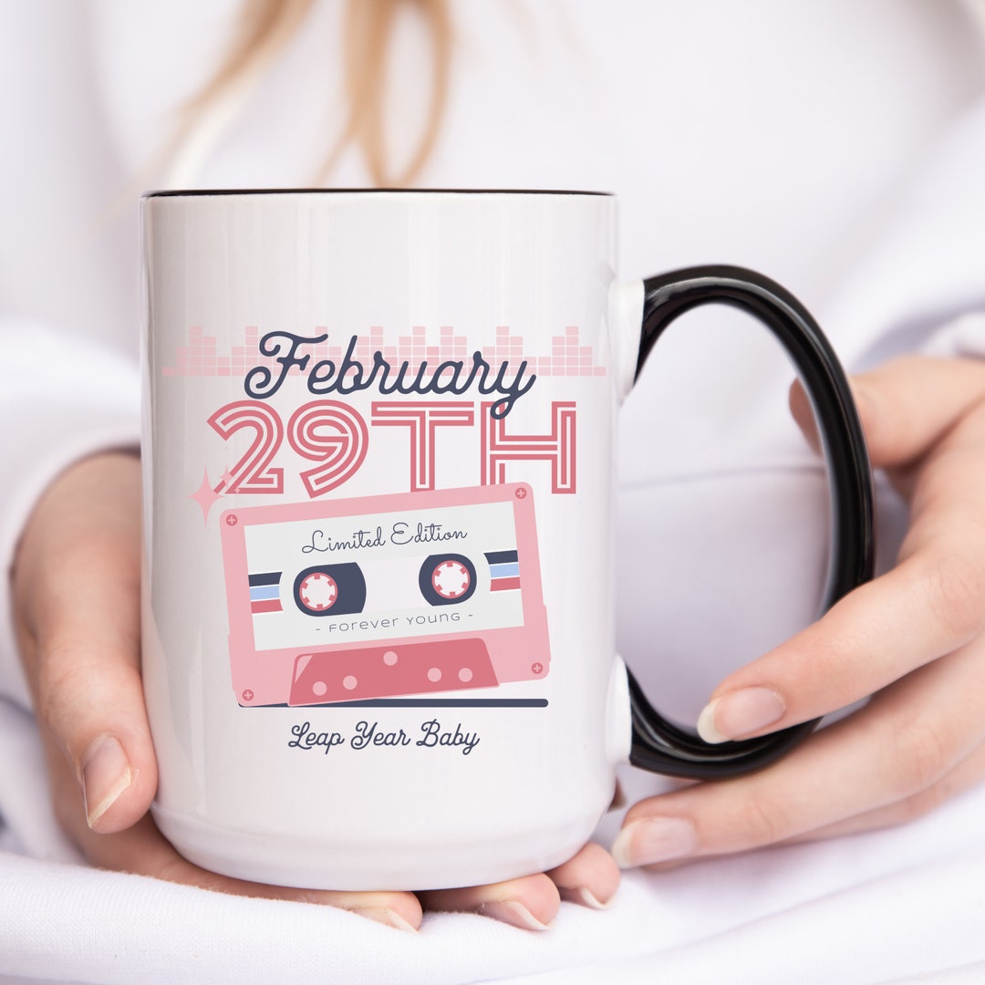 Vintage Leap Year Baby Mug Pink Leap Year Coffee Cup Leap Year 2024 ...