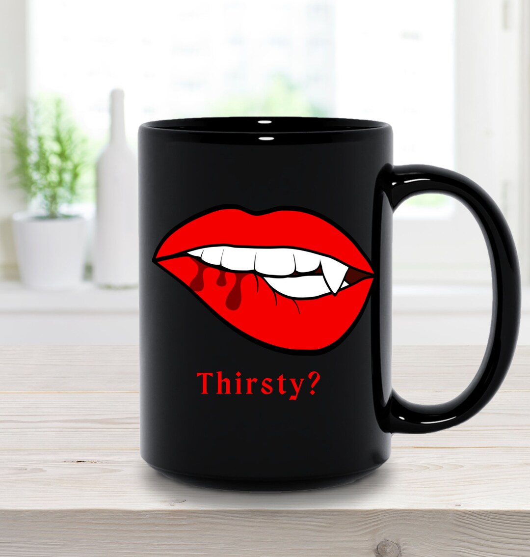 Vampire Lips Vampire Mug Goth Mug Naughty Mug Funny Halloween Mug ...