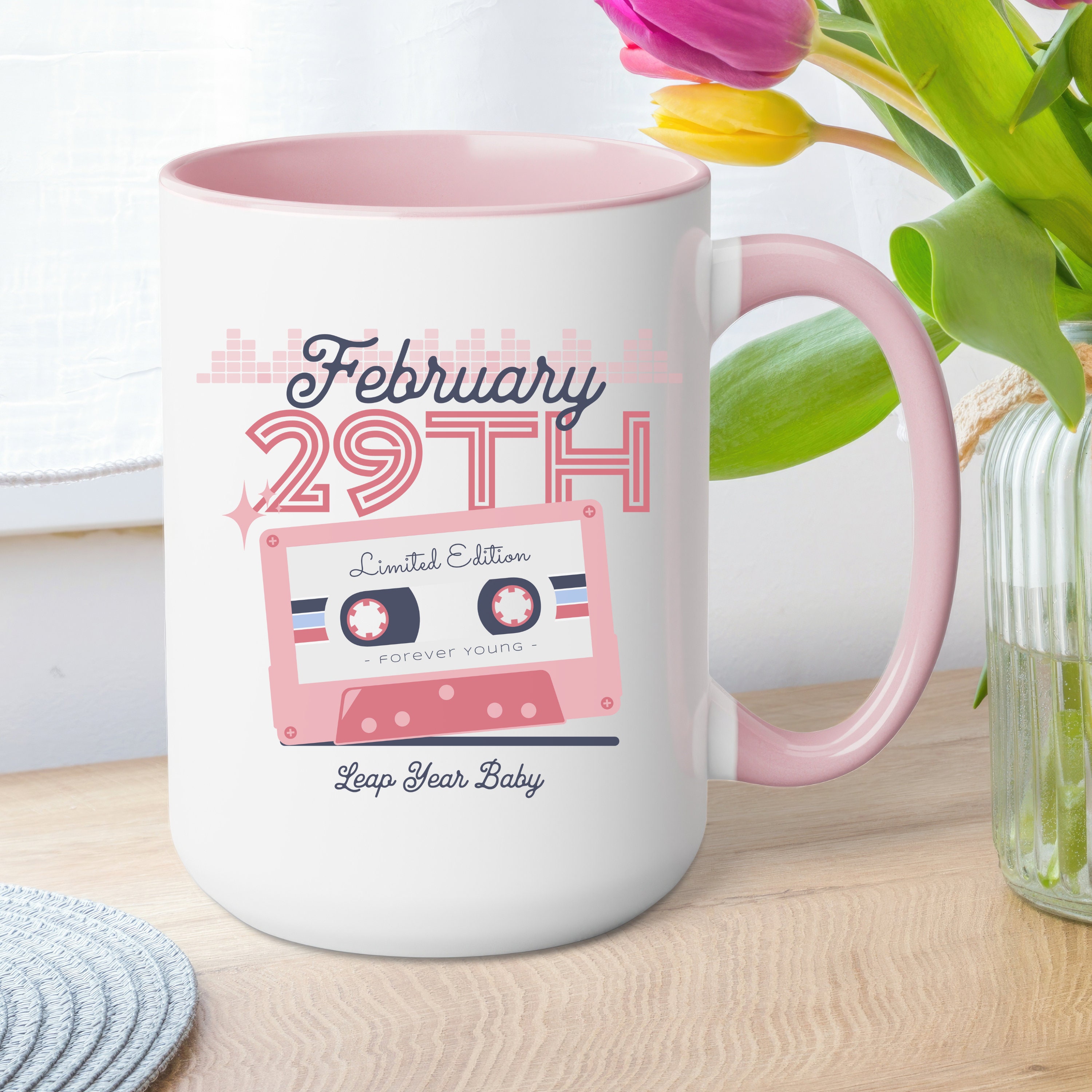 Vintage Leap Year Baby Mug Pink Leap Year Coffee Cup Leap Year 2024 ...