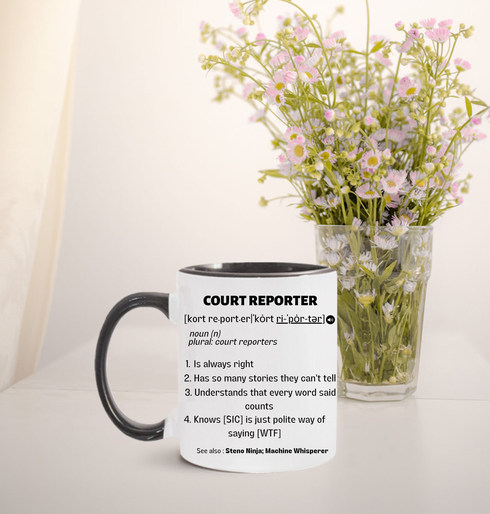 Funny Stenography Mug Court Reporter Mug Court Reporter Gift for Court ...