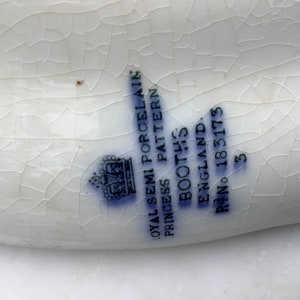 Royal Semi Porcelain Princess Pattern Booths England Oval | Etsy