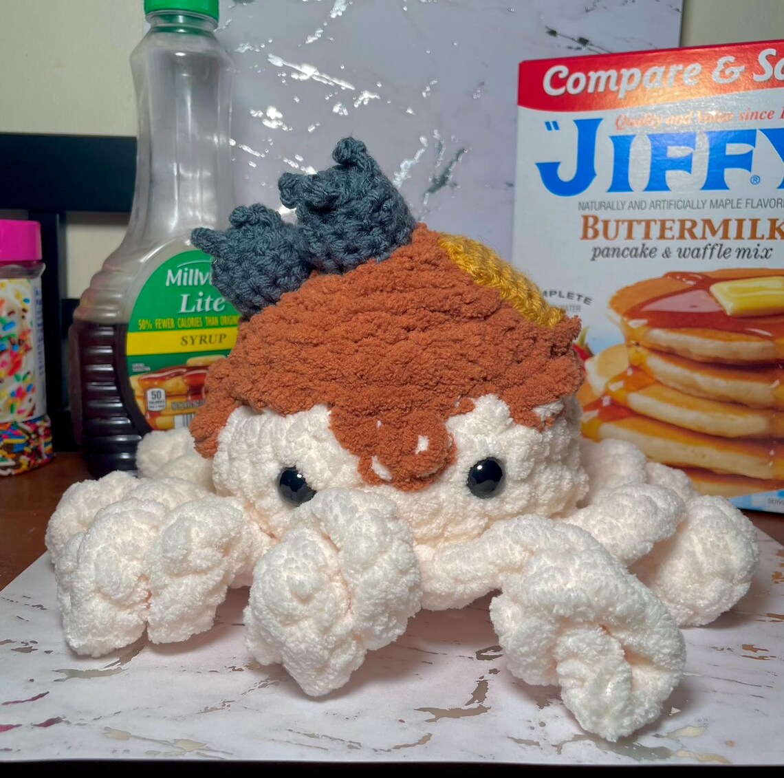 Blueberry Pancake - Large Soft Handmade Crochet Octopus Plush - Etsy