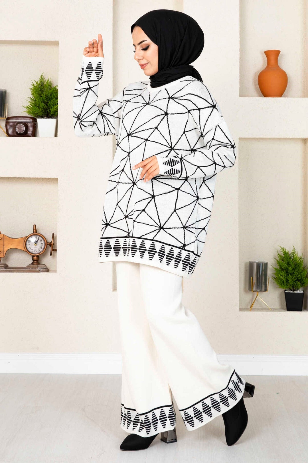 Modest Tunic and Trouser Set Elegant Tunic and Trouser Set - Etsy