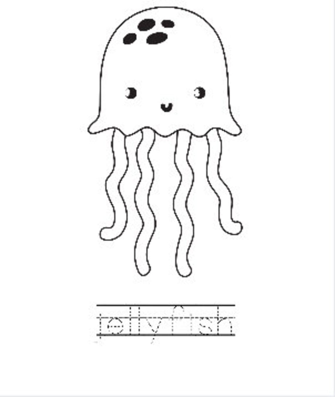 Sea Animals Coloring Worksheets With Names - Etsy