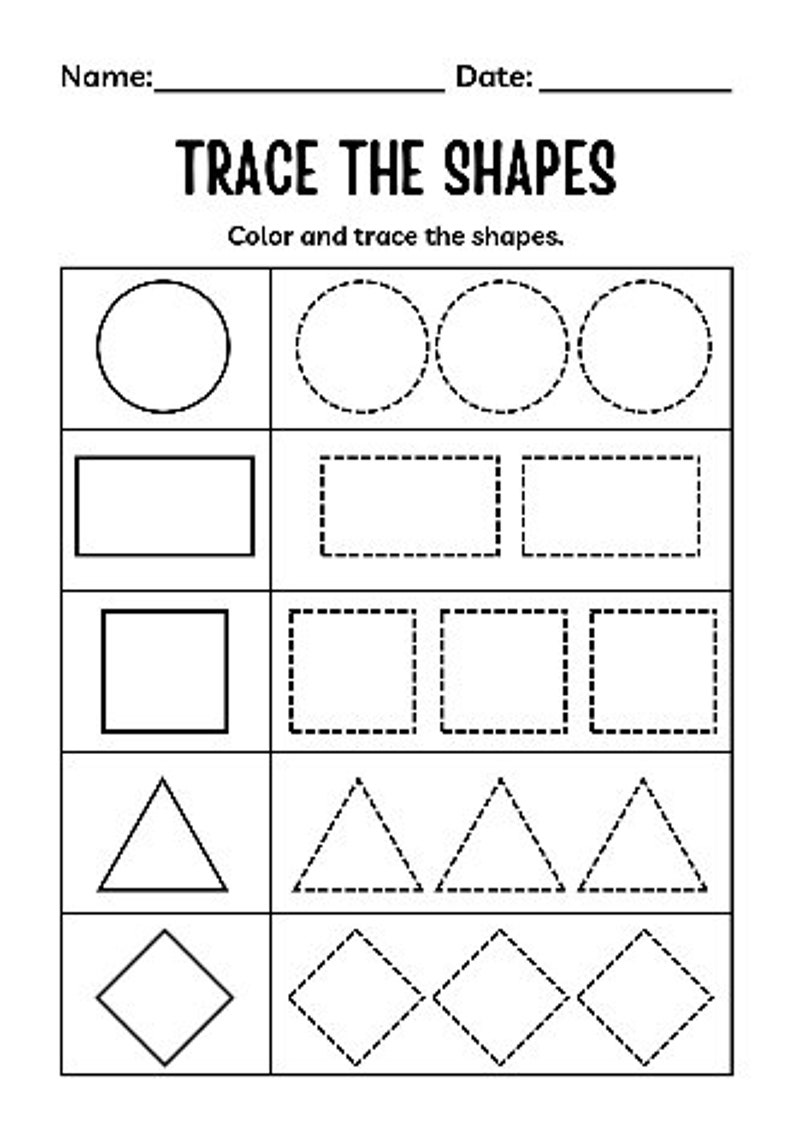 Preschool Learning Worksheets - Etsy