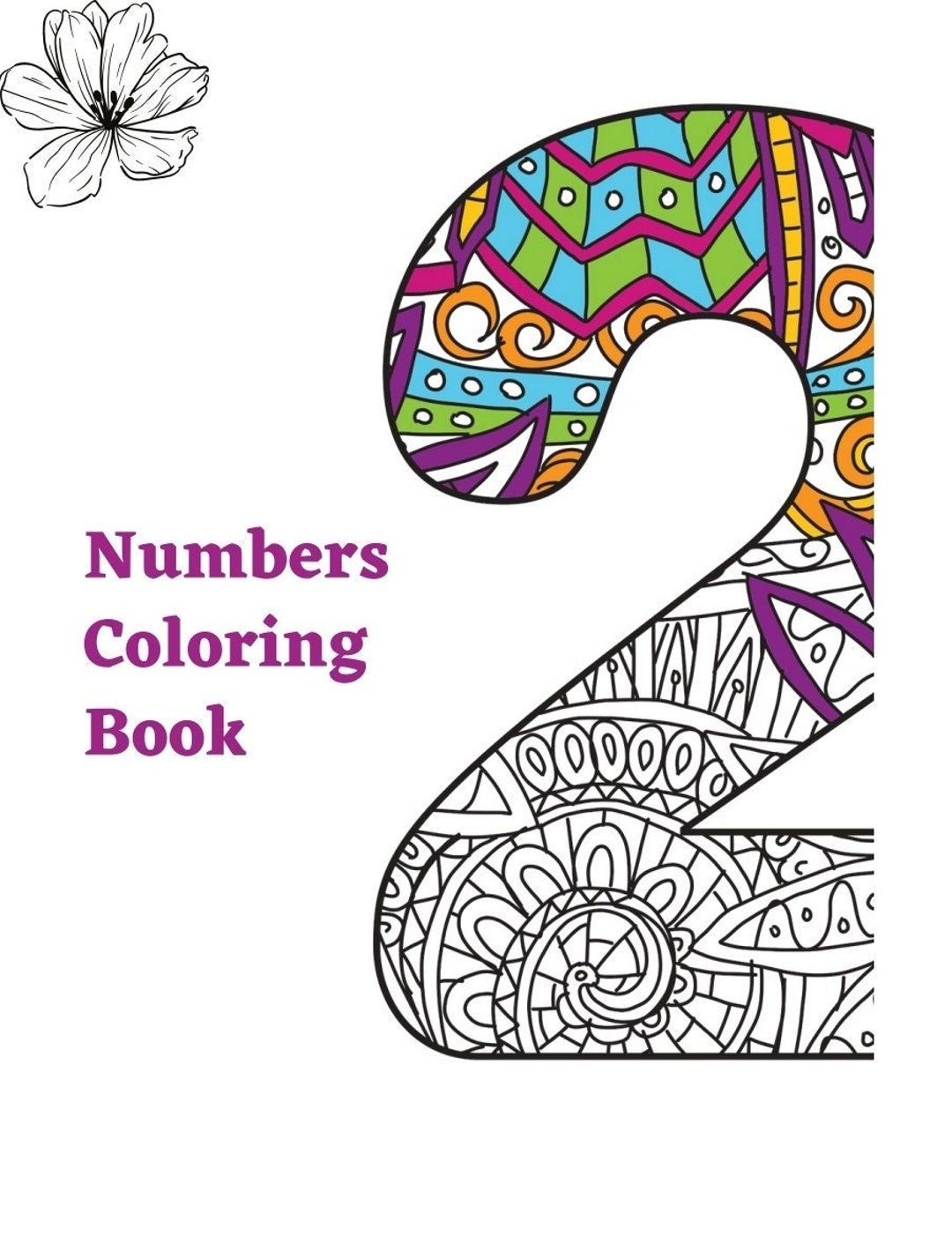 Numbers Colouring Book - Etsy