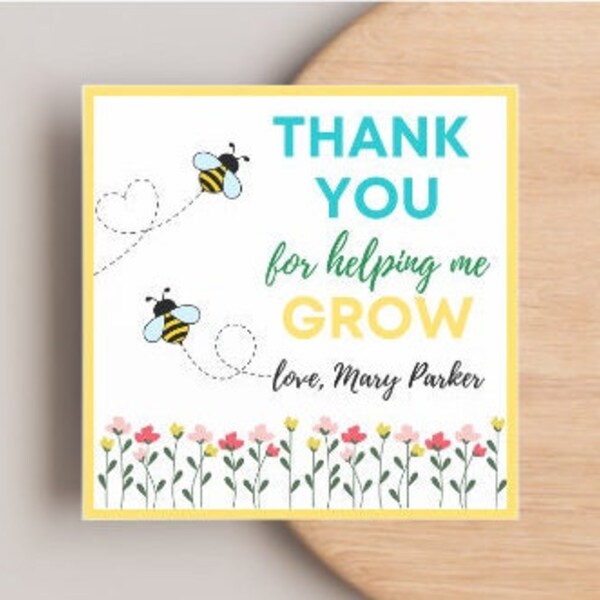 Thank You for Helping Me Grow - Etsy