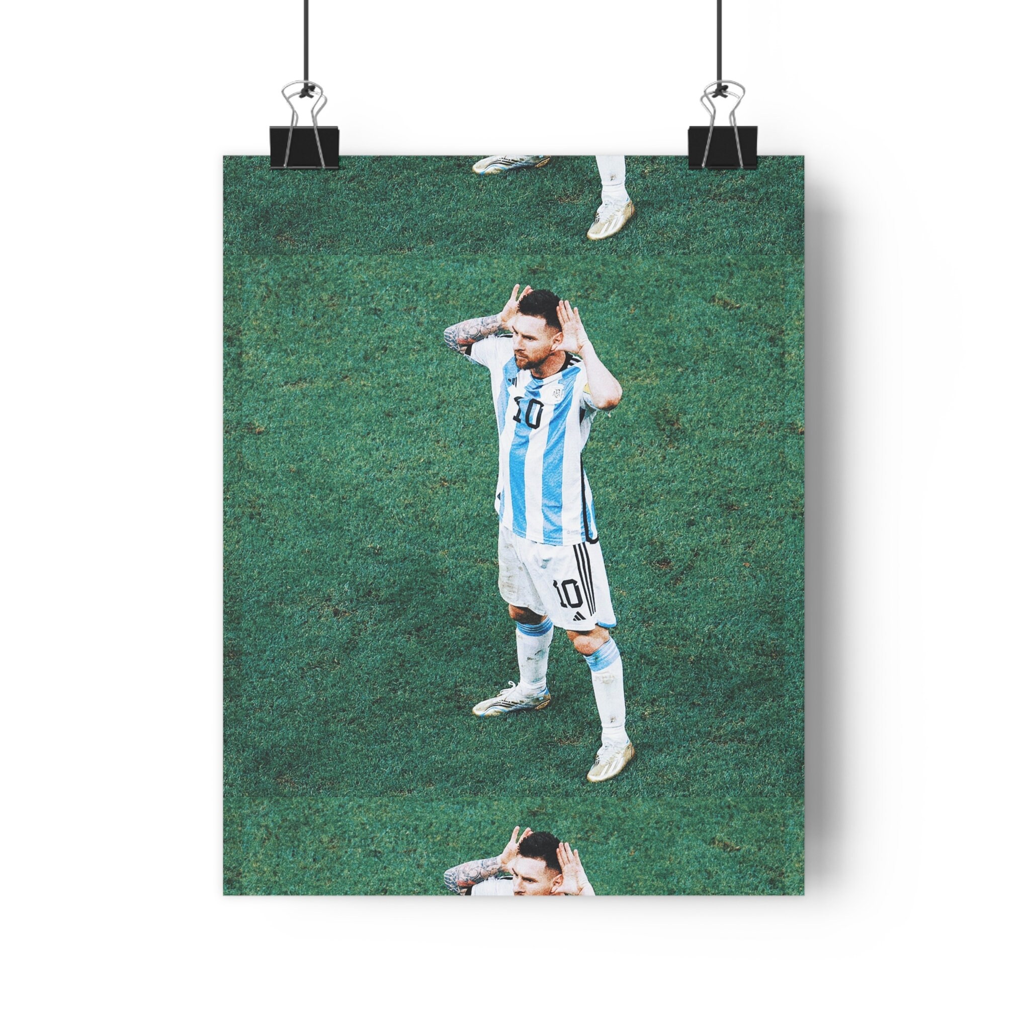 Lionel Messi Cupping Ears as World Cup 2022 Paper Poster - Etsy